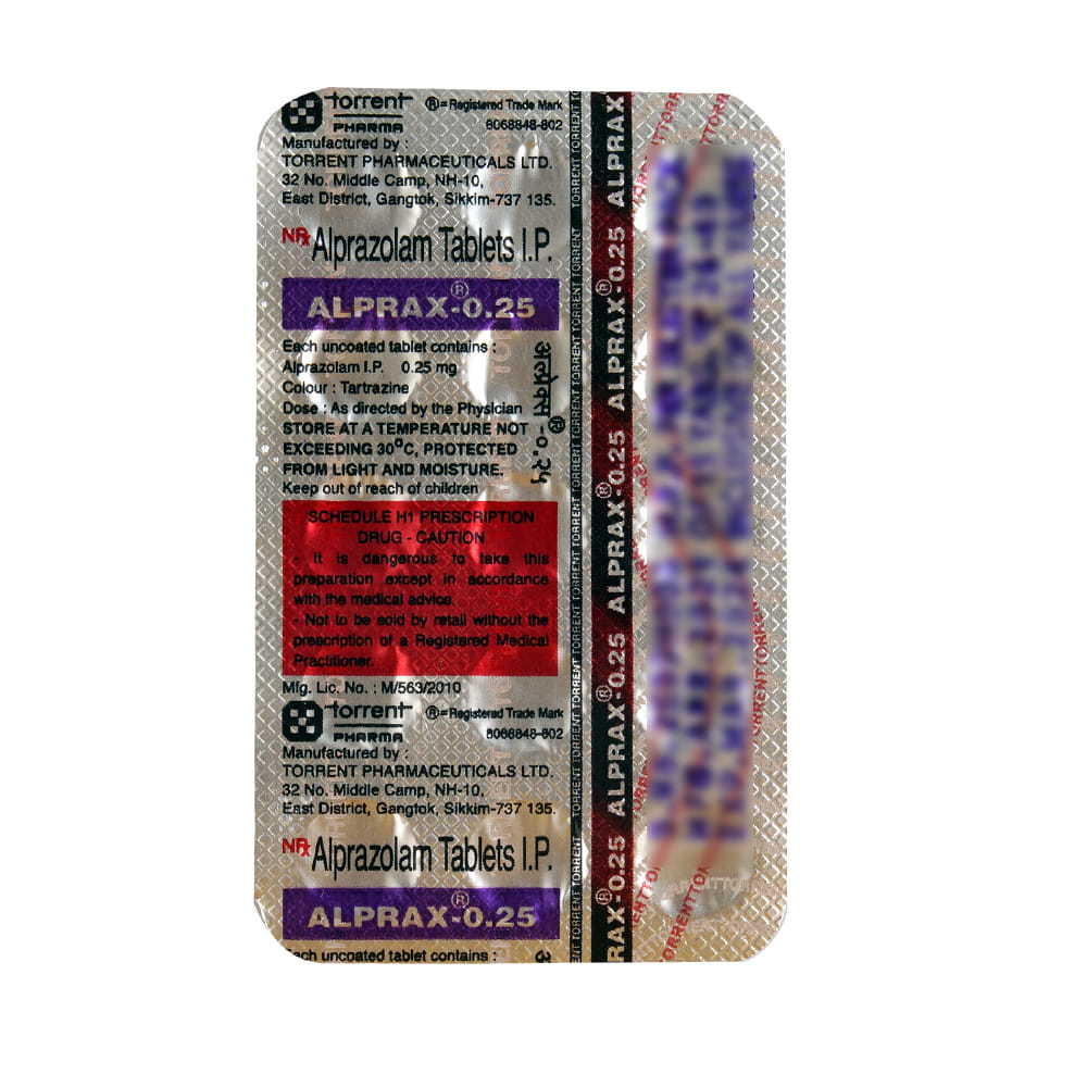 Buy Alprax 0.25mg 15 Tablets Online at Best Prices | Wellness Forever