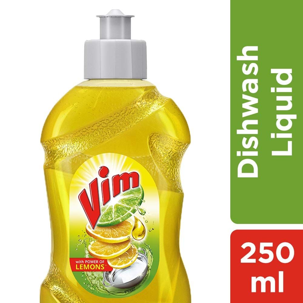 Buy Vim Dish Wash Liquid Gel Lemon 250ml Online at Best Prices ...