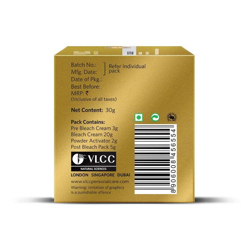 Buy VLCC Insta Glow Gold Bleach 30g Online at Best Prices | Wellness ...