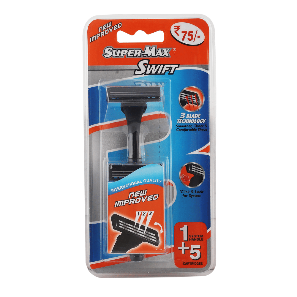 Buy Supermax Swift 3 Blade Razor, 1 pc Online at Best Prices | Wellness ...