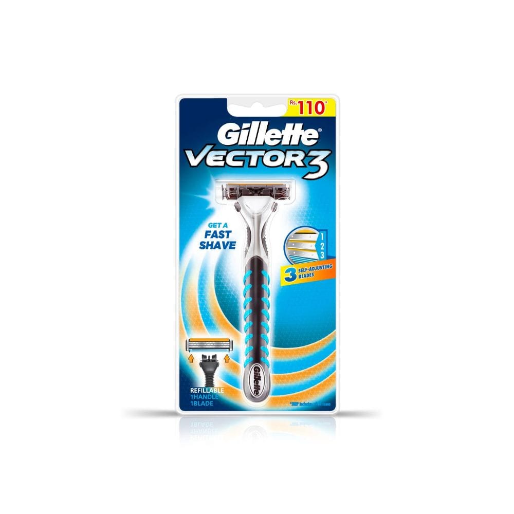 Buy Gillette Vector 3 Manual Shaving Razor 1 Piece Online at Best ...