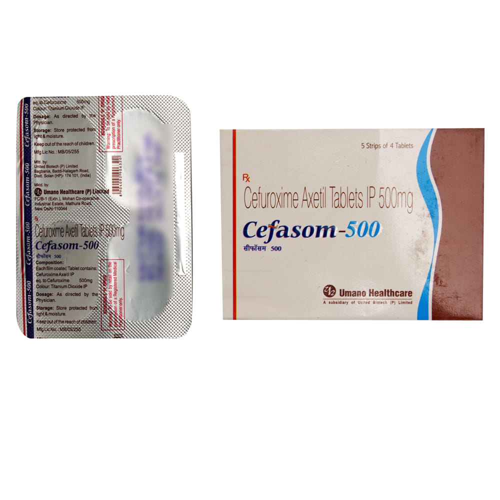 Buy Cefasom 500mg 4 Tablets Online at Best Prices | Wellness Forever