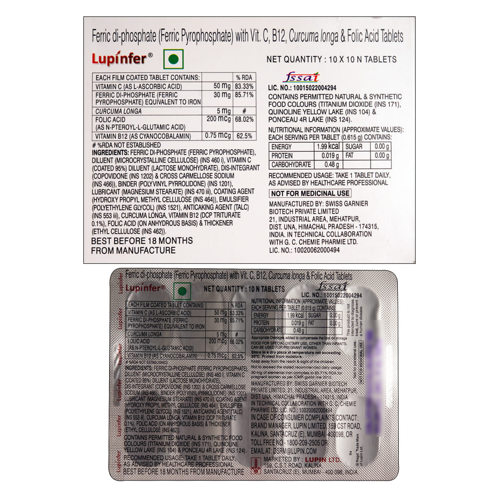 Buy Lupinfer 10 Tablets Online at Best Prices | Wellness Forever