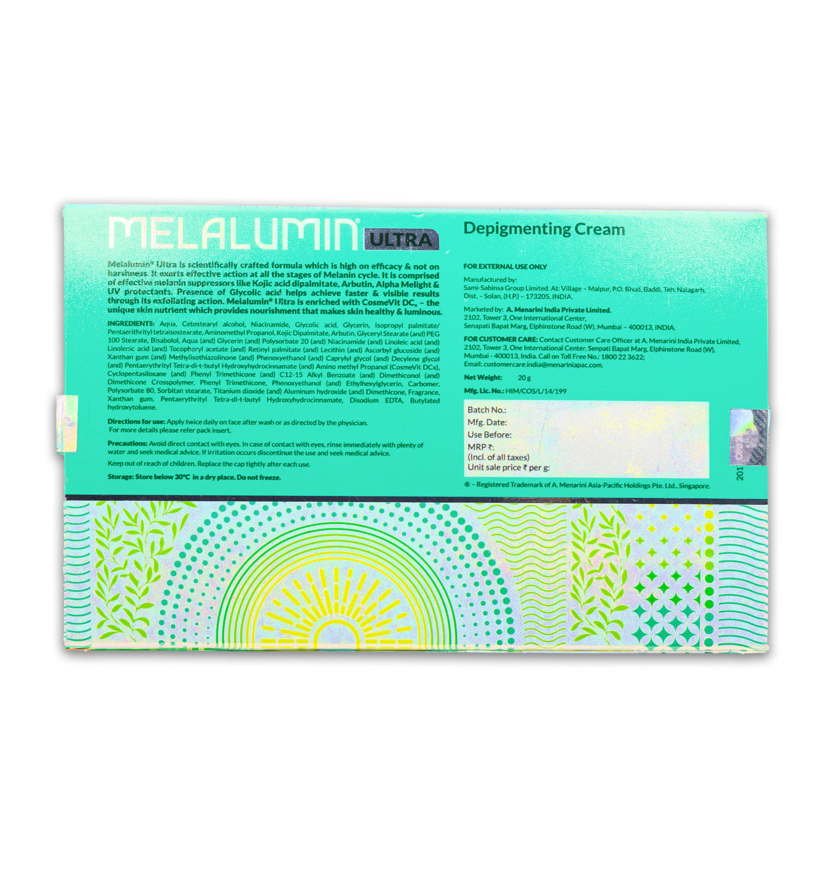 Buy Melalumin-Ultra Depigmenting Cream 20 g Online at Best Prices ...