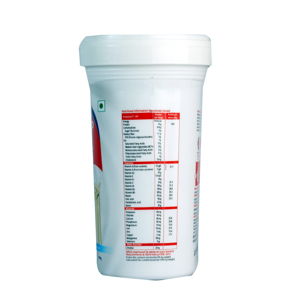 Buy PROHANCE-HP PWDR VANILLA 400GM Online at Best Prices | Wellness Forever