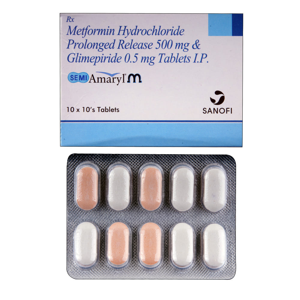Buy Semi Amaryl M 10 Tablets Online at Best Prices | Wellness Forever