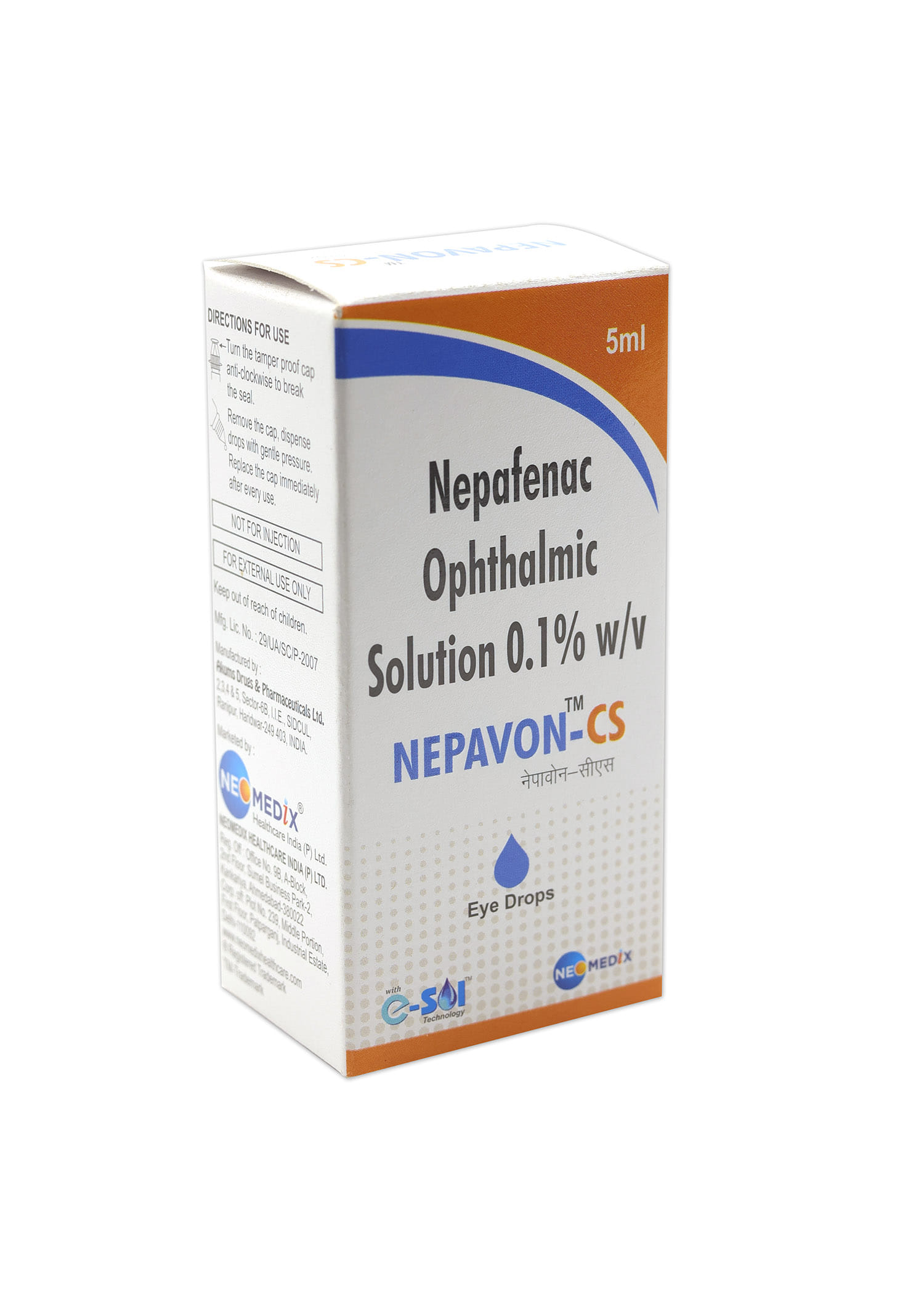Buy Nepavon-CS Eye Drops 5 ml Online at Best Prices | Wellness Forever