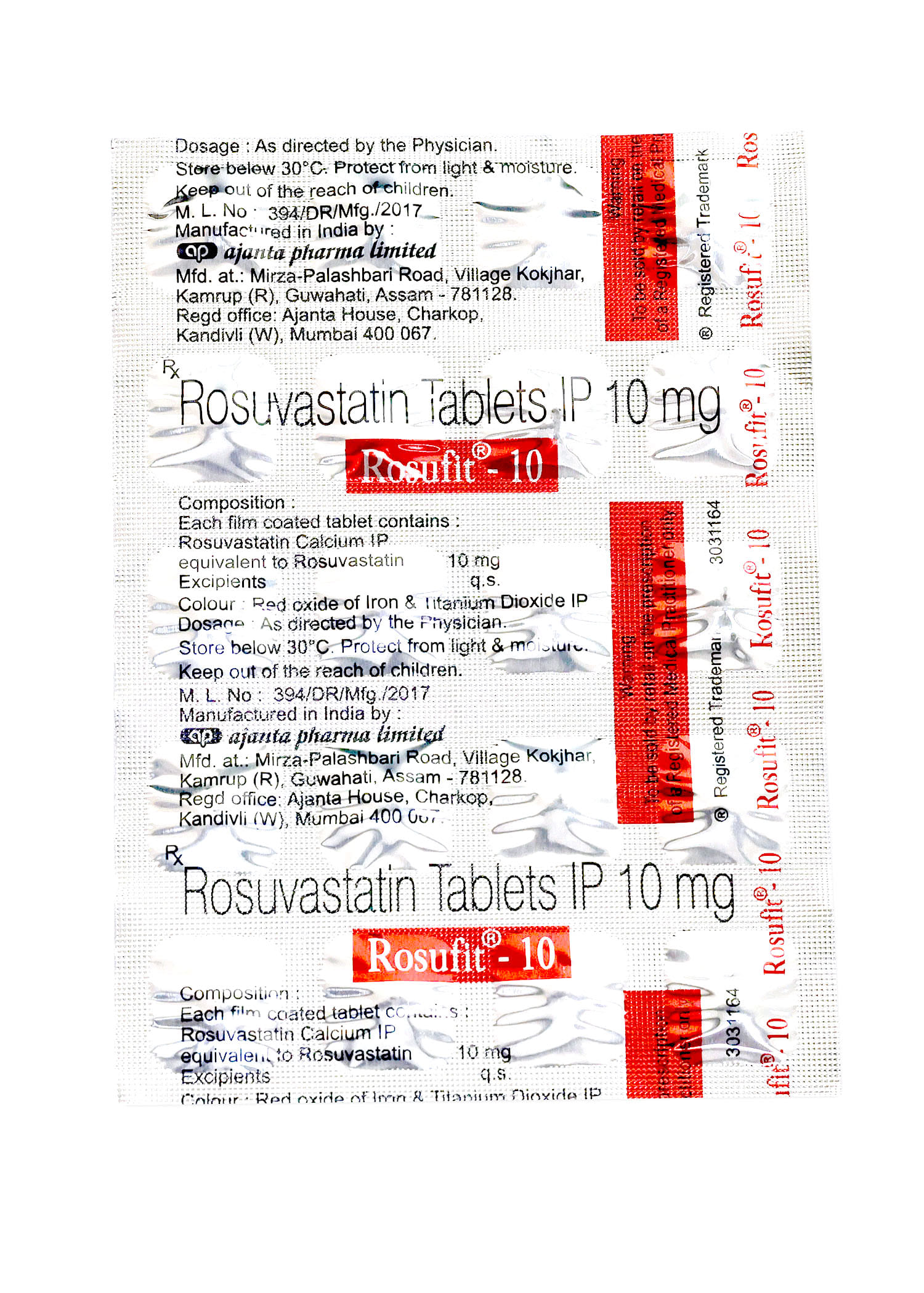 Buy Rosufit 10Mg 20 Tablets Online at Best Prices | Wellness Forever