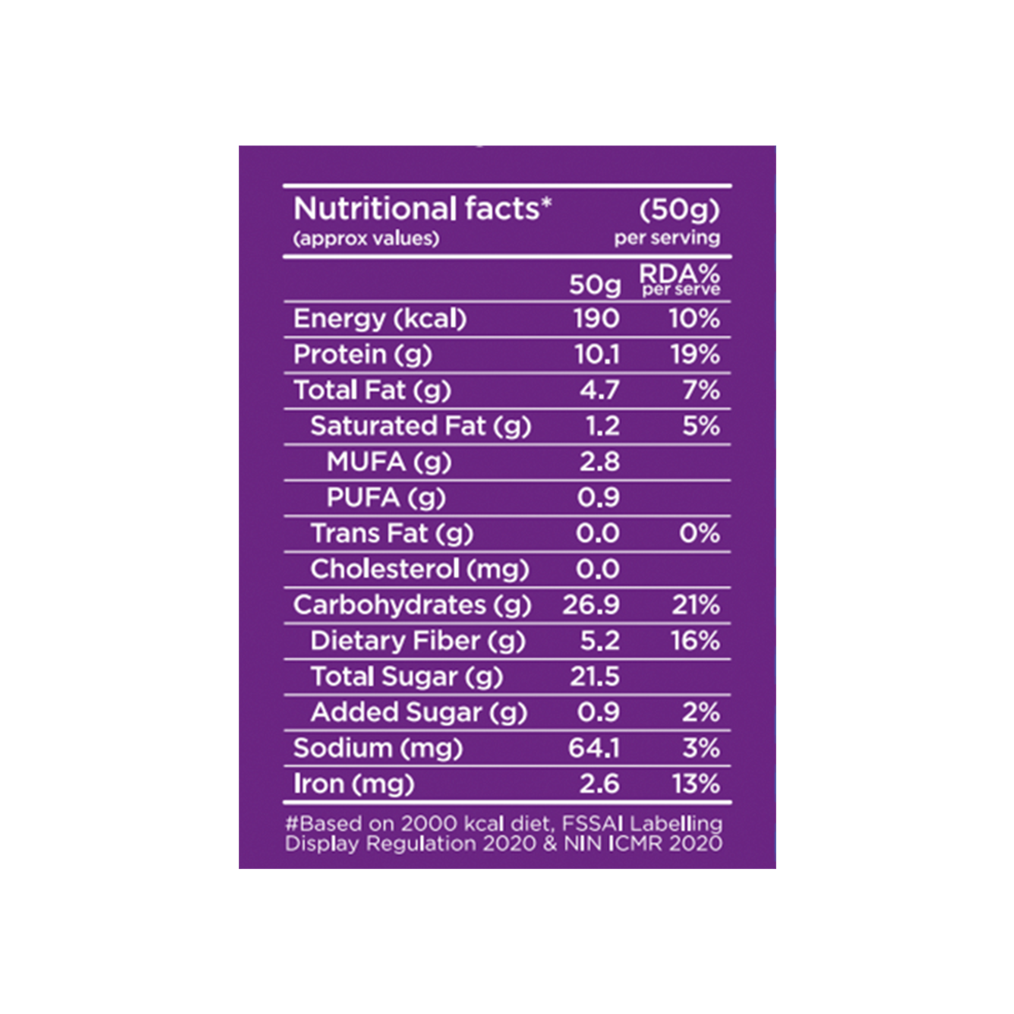 Buy Yoga Bar 10g Protein Bar Blueberry Blast 50g Online at Best Prices ...