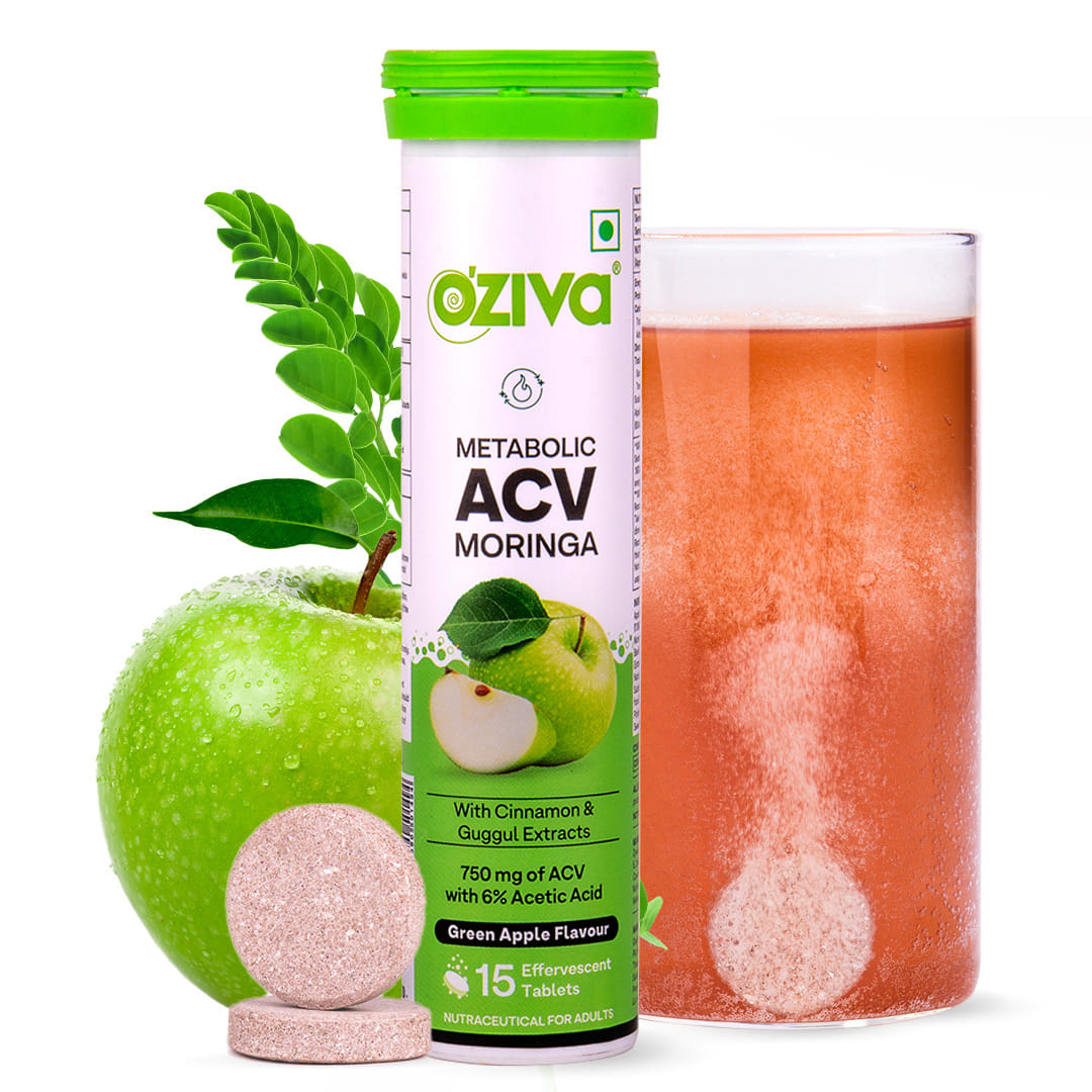 Buy Oziva Metabolic Acv Moringa Green Apple 15 Tablets Online at Best ...